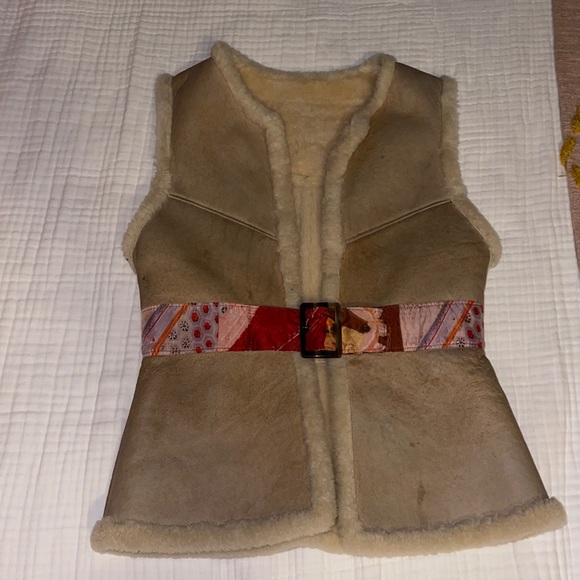 neely mack | Jackets & Coats | Vintage Shearling Belted Vest | Poshmark